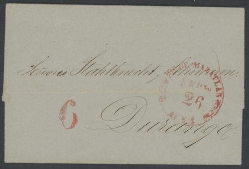 1853 Mexico Stampless Covers - Gregg Nelson Stamps